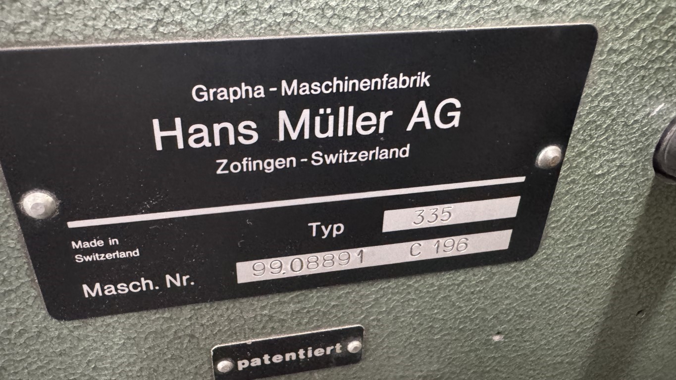 Muller Martini Saddle Stitching Machine type 335