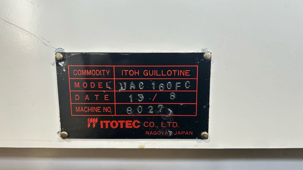 ITOTEC-CUTTING-MACHINE-JAC1600FC-160CM--2001-8：offered by Jay ...