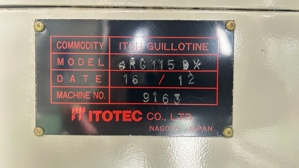 ITOTEC-CUTTING-MACHINE-eRC115DX-115CM--2004-12：offered by Jay ...