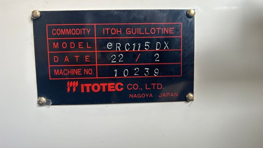 ITOTEC-CUTTING-MACHINE-eRC115DX-115CM--2010-2：offered by Jay ...